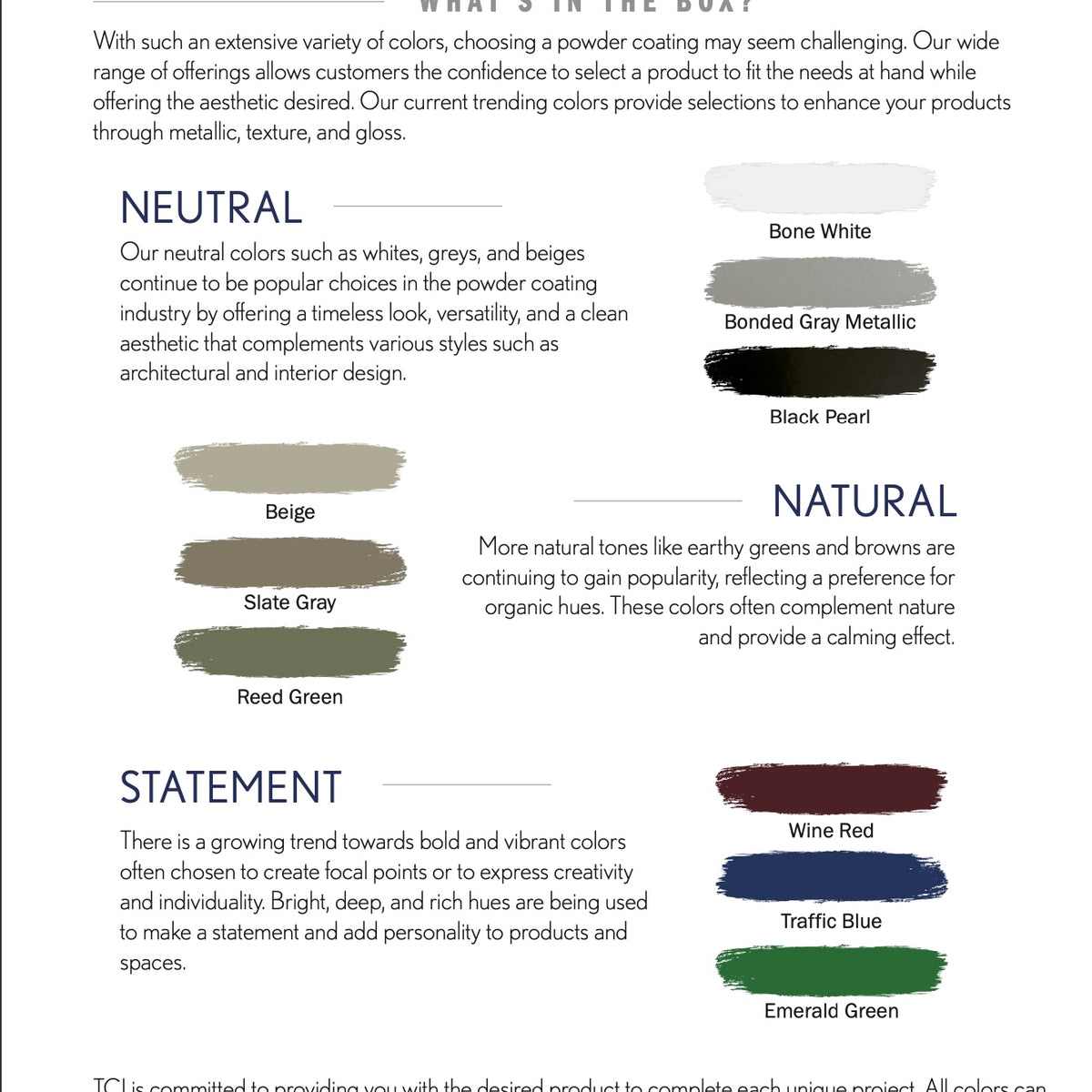 Trending Colors - TCI Powder Coatings – Powder Coating Products